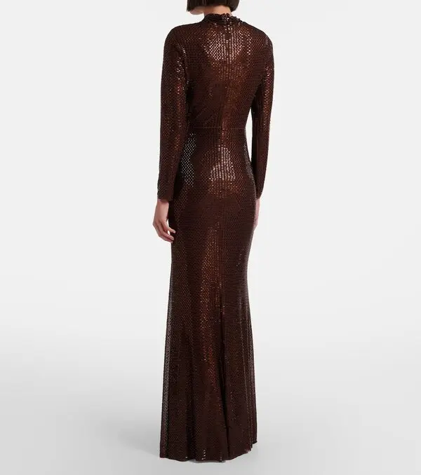 SELF-PORTRAIT Embellished Gathered Gown
