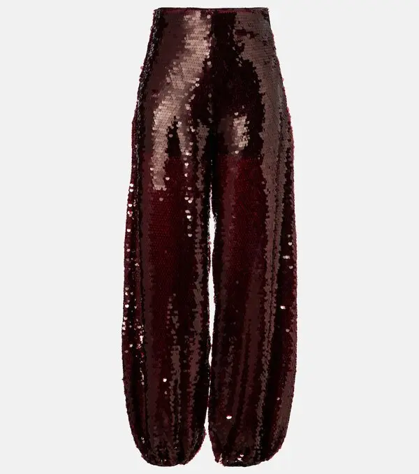 ADRIANA DEGREAS Sequined Balloon Pants