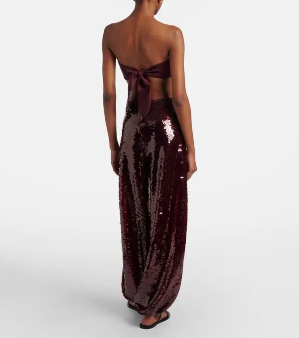 ADRIANA DEGREAS Sequined Balloon Pants
