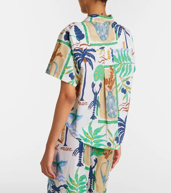 Velvet By Graham & Spencer Marnie Printed Cotton Poplin Shirt