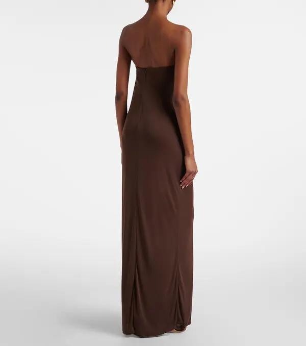 ADRIANA DEGREAS Strapless Maxi Dress