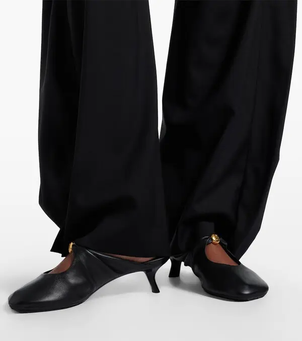 Loewe Leather Mules - Black