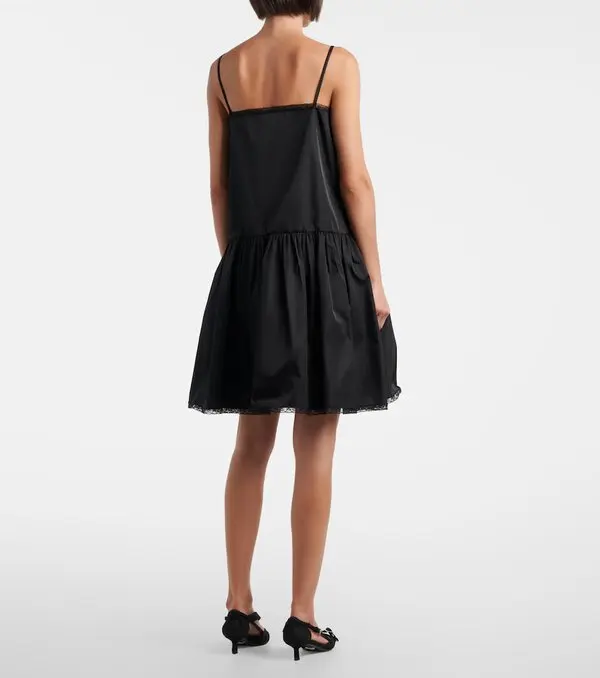 Prada Re-nylon Lace-trimmed Mini Dress