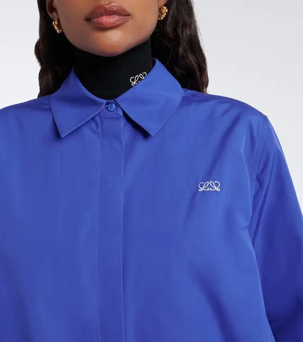 Loewe Double L Cotton Poplin Shirt - Blue
