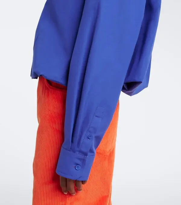 Loewe Double L Cotton Poplin Shirt - Blue