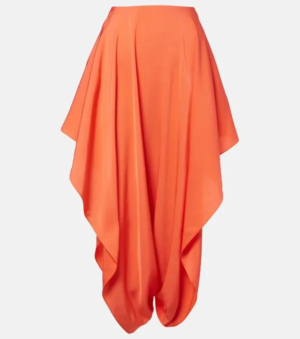 Alaïa Asymmetric Midi Skirt - Orange