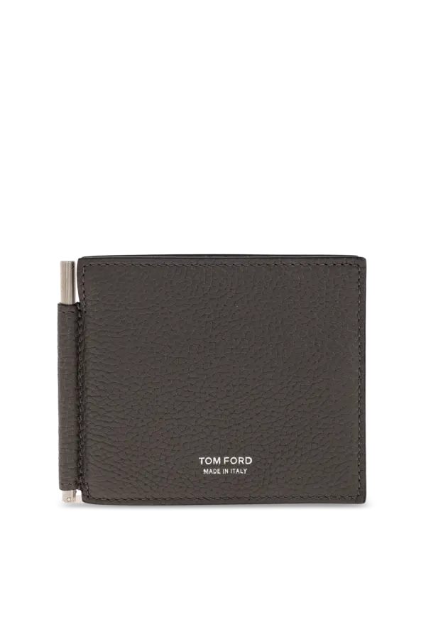 TOM FORD Leather Wallet With Money Clip