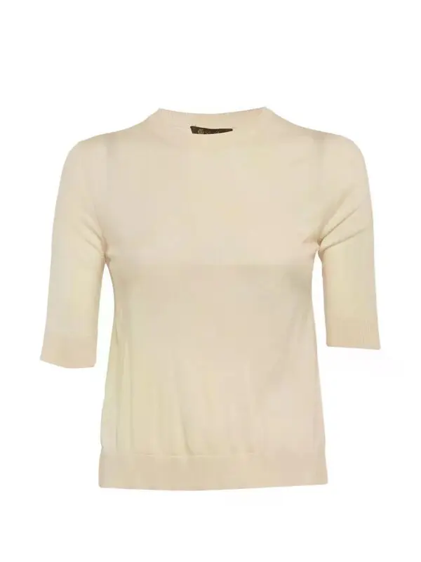 Loro Piana Short-sleeved Cashmere Fine-knit Top