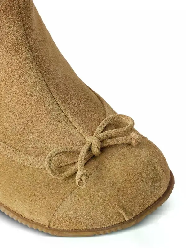 ABRA Bow-detail Suede Ankle Boots