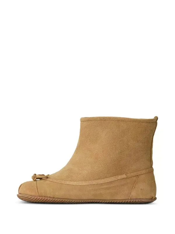 ABRA Bow-detail Suede Ankle Boots