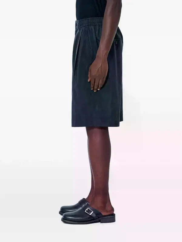 SSSTEIN Pleated Elasticated-waistband Shorts