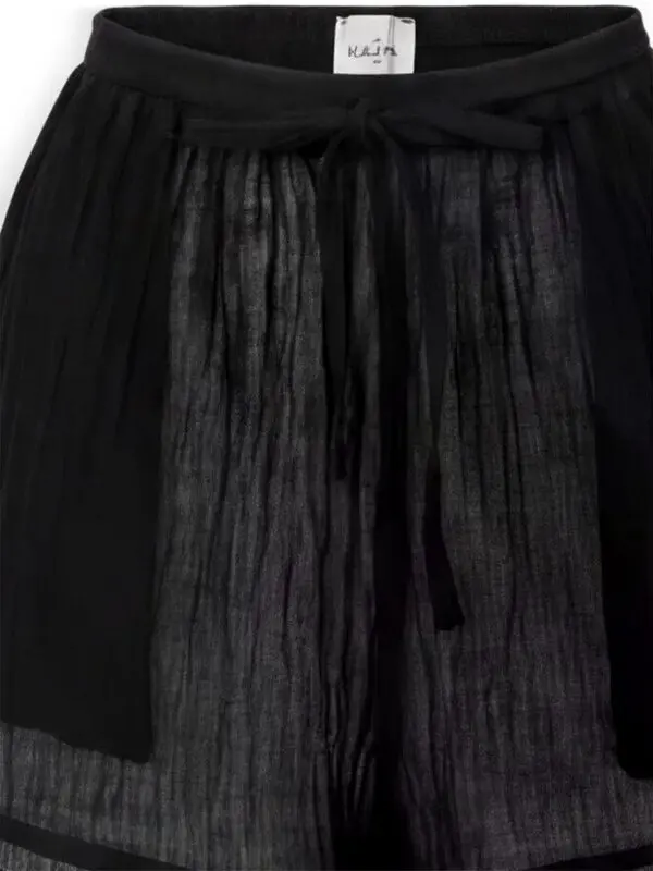 Le Kasha Drawstring Linen Shorts - Black