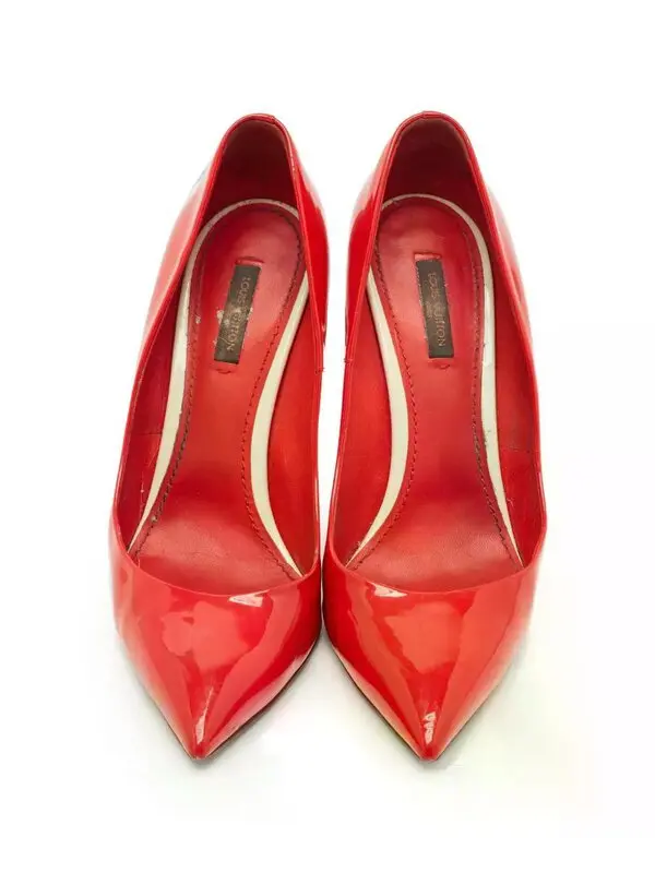 LOUIS VUITTON Eyeline Pointed-toe Heeled Pumps - Red