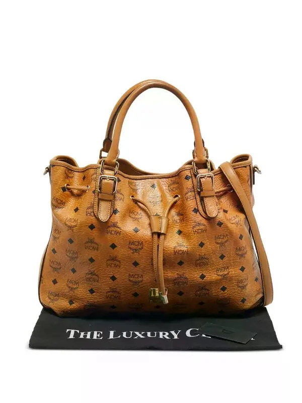 Mcm Visetos Drawstring Tote Bag