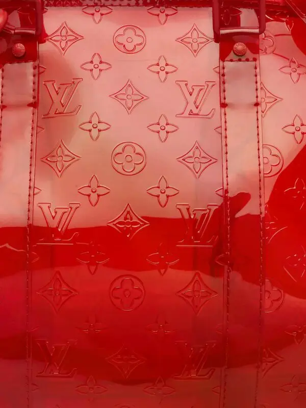 LOUIS VUITTON Keepall Bandoulière Monogram Holdall Bag - Red