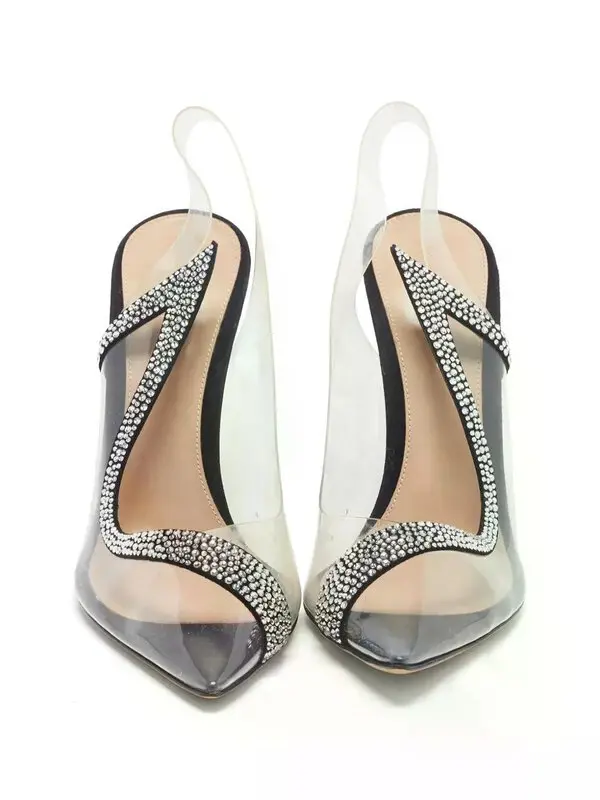 GIANVITO ROSSI Hortensia Crystal-embellished Pumps - Black