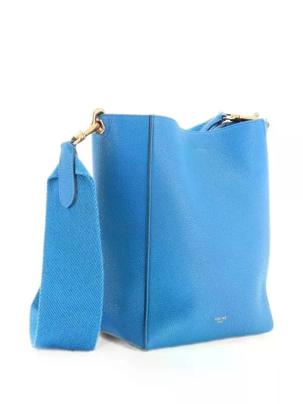 Celine Sangle Seau Bag In Calfskin - Blue