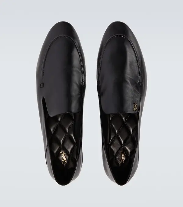 Saint Laurent Alain Convertible Leather Loafers