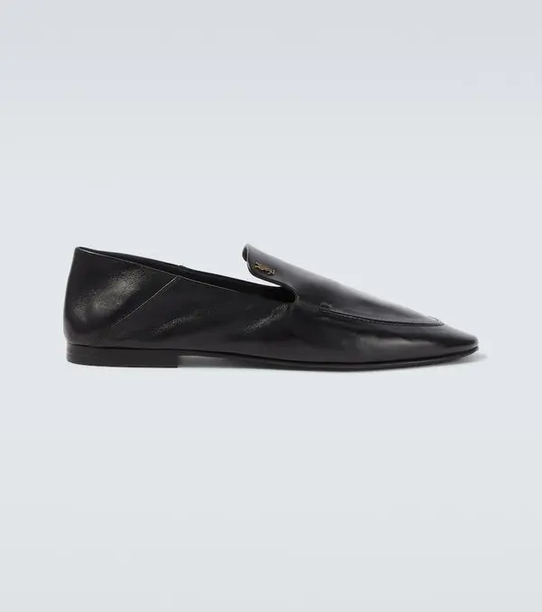Saint Laurent Alain Convertible Leather Loafers