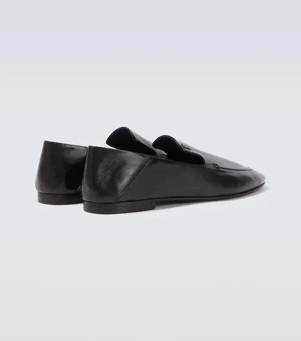 Saint Laurent Alain Convertible Leather Loafers
