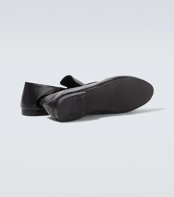 Saint Laurent Alain Convertible Leather Loafers