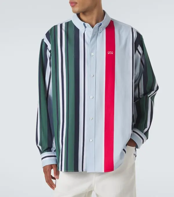 Loewe Double L Striped Cotton Twill Shirt