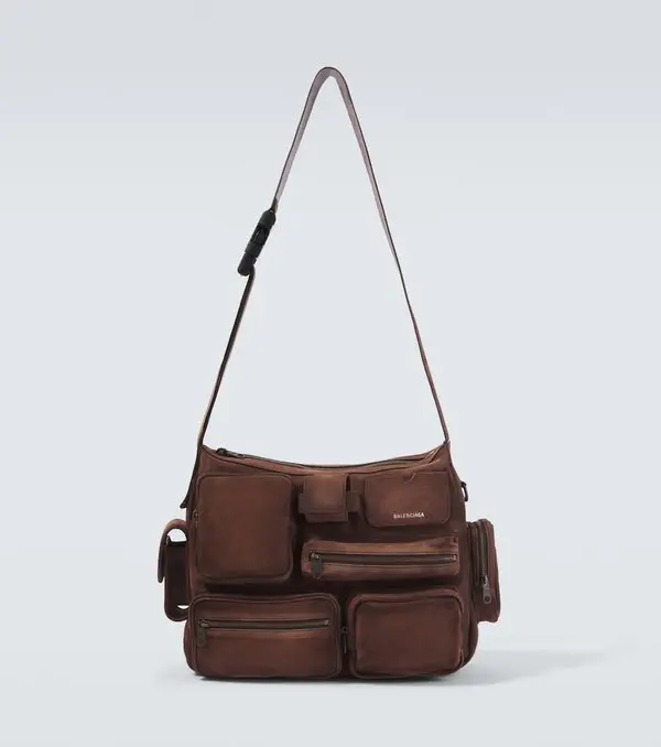 Balenciaga Superbusy Suede Messenger Bag