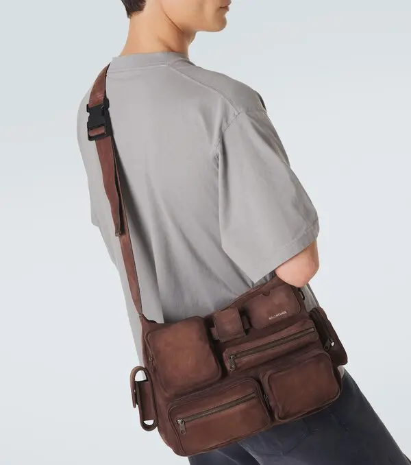Balenciaga Superbusy Suede Messenger Bag