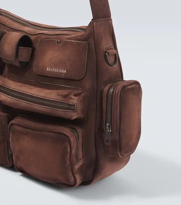 Balenciaga Superbusy Suede Messenger Bag