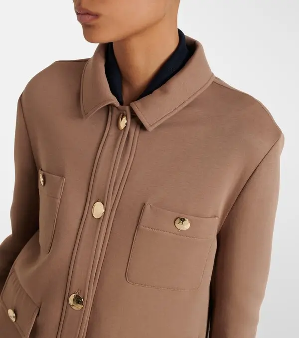 Max Mara Cotton-blend Button-front Jacket - Brown