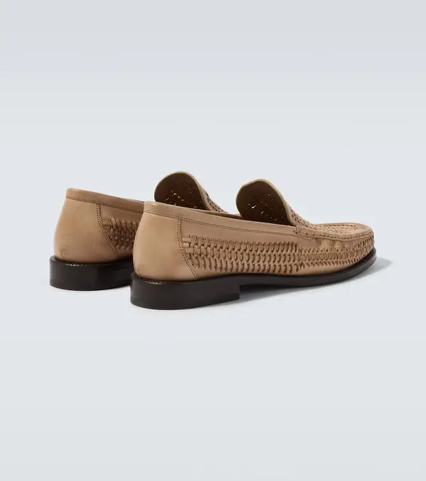 Brunello Cucinelli Woven Leather Loafers