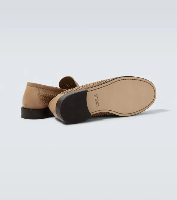 Brunello Cucinelli Woven Leather Loafers
