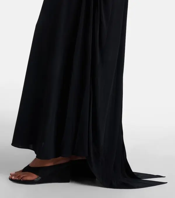 Alaïa Draped Jersey Maxi Dress