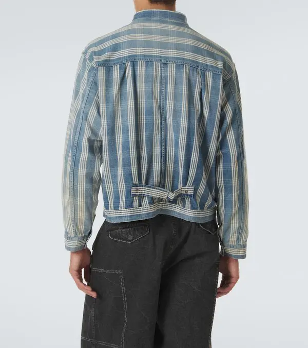 A.PRESSE Checked Denim Jacket