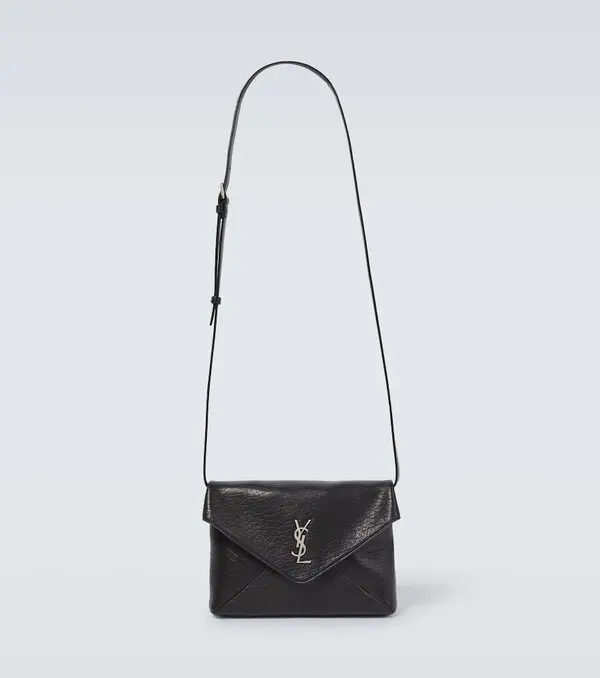 Saint Laurent Cassandre Envelope Messenger Bag - Black