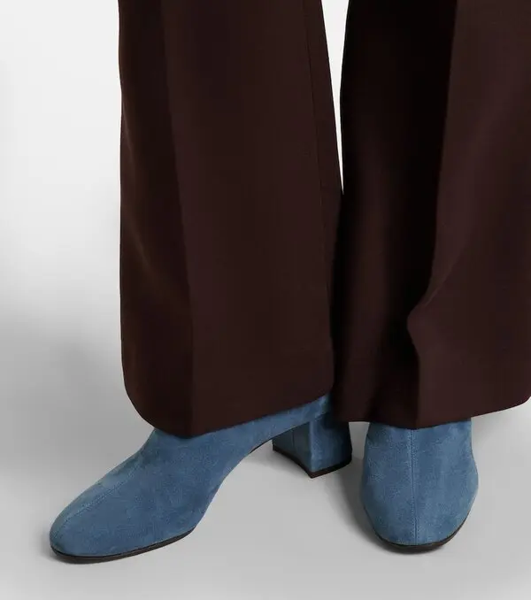 AQUAZZURA Saint Honoré Suede Ankle Boots - Blue