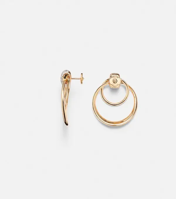 Pomellato Together 18kt Rose And Diamond Hoop Earrings