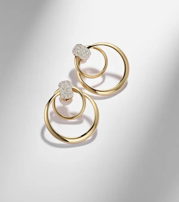 Pomellato Together 18kt Rose And Diamond Hoop Earrings