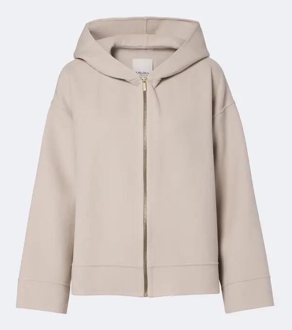 Max Mara Hooded Virgin Wool Jacket - Beige