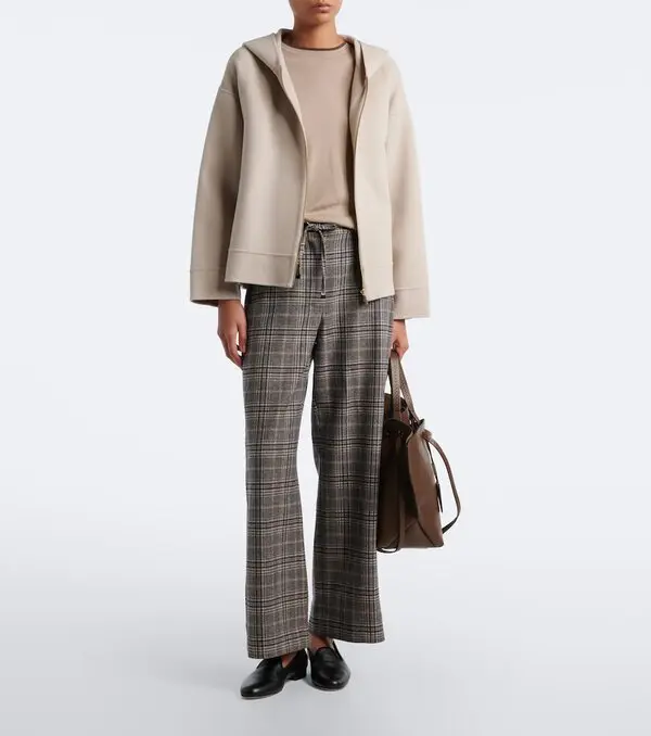 Max Mara Hooded Virgin Wool Jacket - Beige