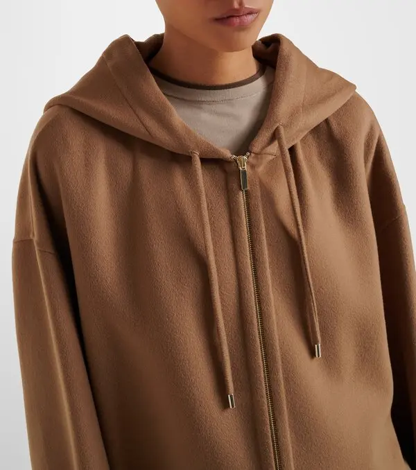 Max Mara Hooded Virgin Wool Jacket