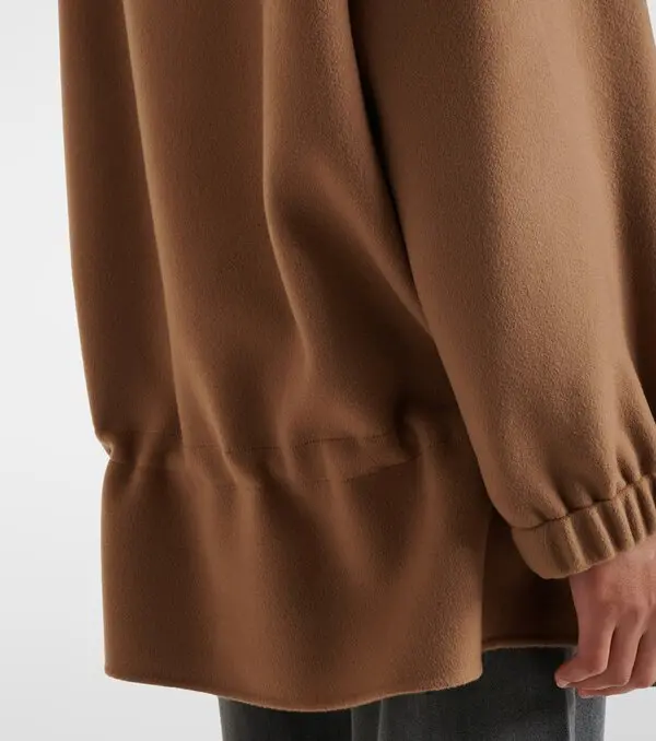 Max Mara Hooded Virgin Wool Jacket - Brown