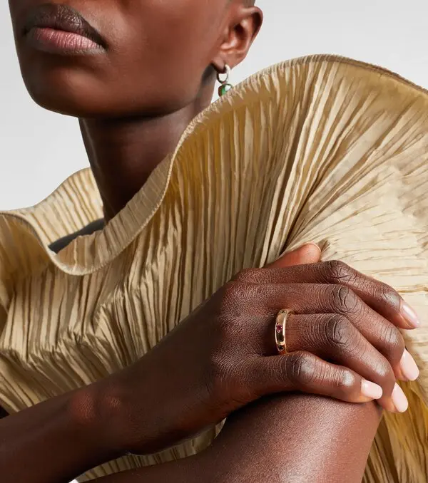 Pomellato Iconica Extra Slim Ring In 18kt Rose Gold With Ruby, Sapphire, And Emerald - Pink