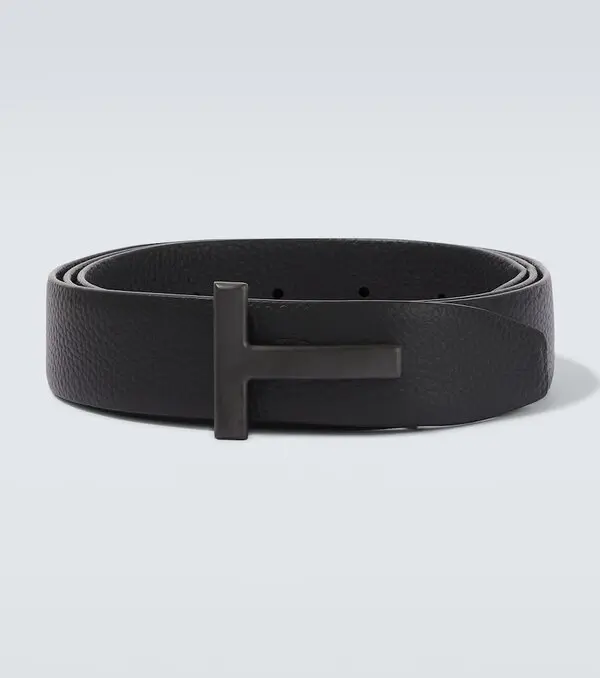 TOM FORD T Icon Leather Belt - Black