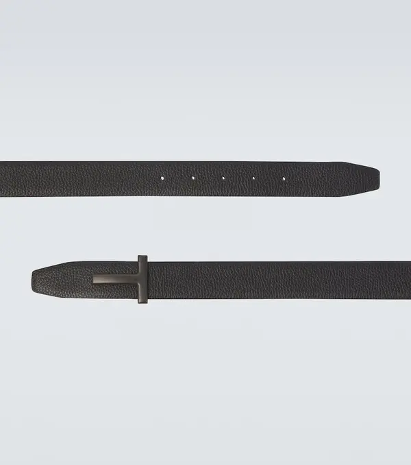 TOM FORD T Icon Leather Belt - Black