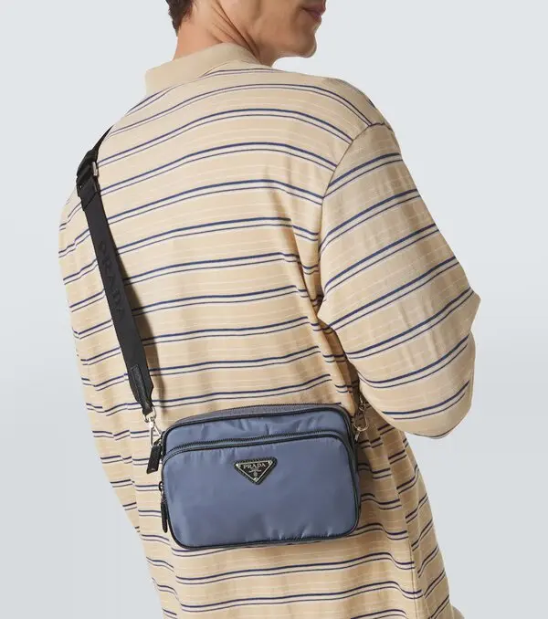 Prada Re-nylon Shoulder Bag With Leather Trim