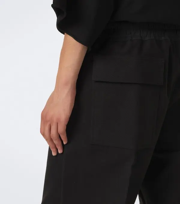Rick Owens Dietrich Cotton Wide-leg Pants - Black