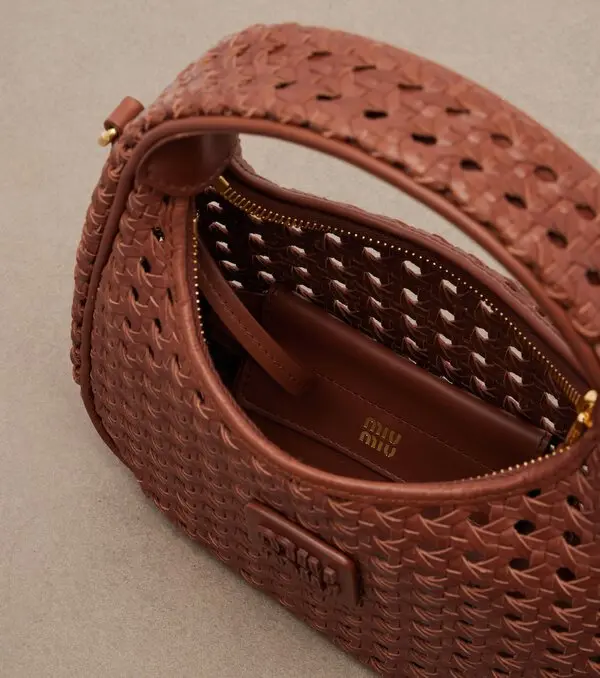 Miu Miu Wander Leather Top-handle Bag