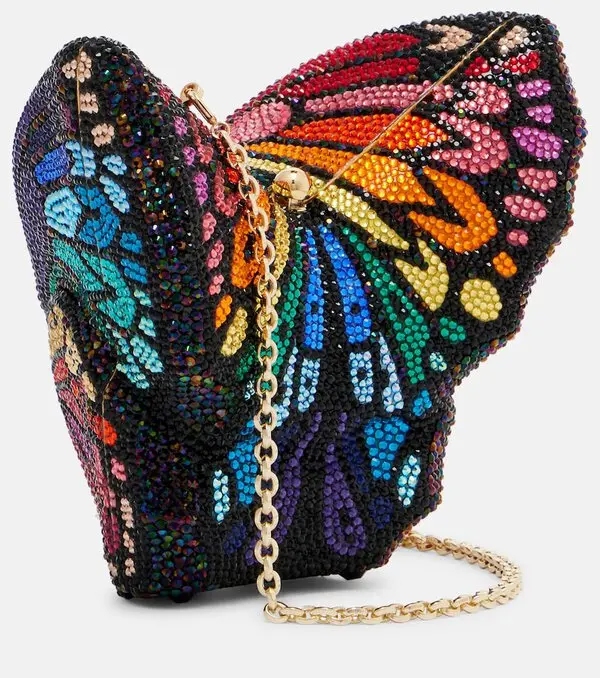 Judith Leiber Crystal Embellished Butterfly Clutch
