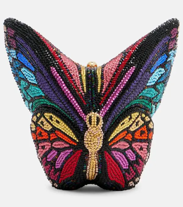 Judith Leiber Crystal Embellished Butterfly Clutch - Multicoloured